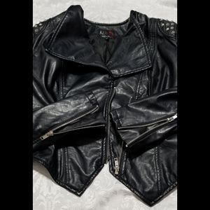 Red Snap | Jackets & Coats | Stylish Studded Biker Jacket | Poshmark